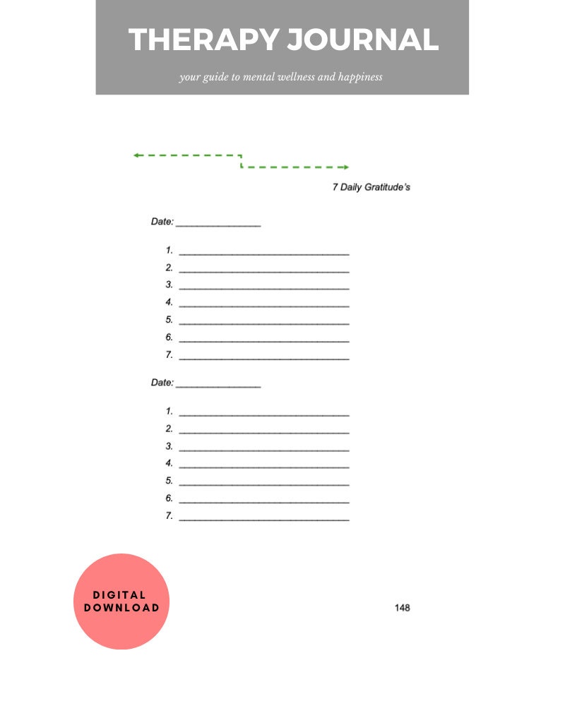 Mental Health Therapy Journal: Printable Personal Journal for ...