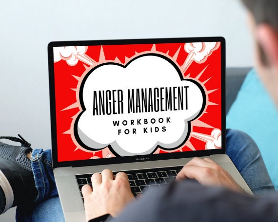 Kids Anger Workbook 64 Pages: Printable Anger Therapy Workbook Teaching ...