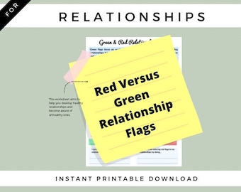 Printable Relationship Red & Green Flag Bundle - Etsy