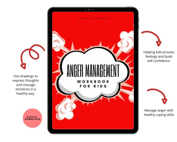 Kids Anger Workbook 64 Pages: Printable Anger Therapy Workbook Teaching ...