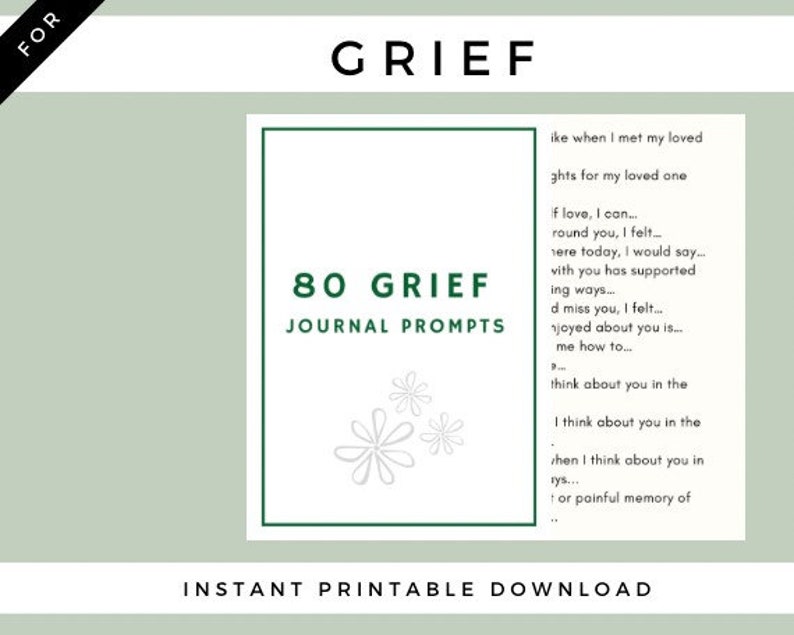 Grief Journal PDF | 80 Healing Prompts for Loss, Trauma & Emotional ...