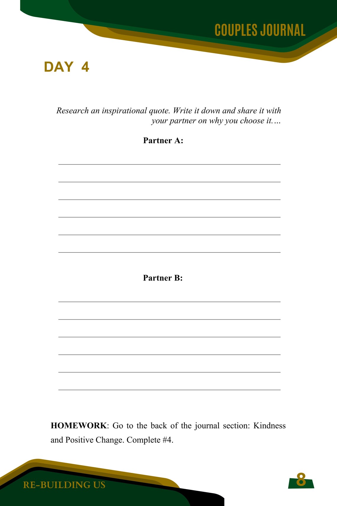 Couples Workbook and Journal : Exercises for Couples Therapy - Etsy