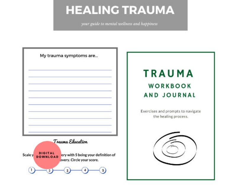 Trauma Therapy Workbook: Printable Download for Mental Health ...