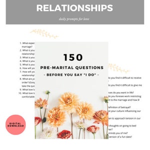 150 Premarital Questions to Ask Before You Get Married: for A Healthy ...