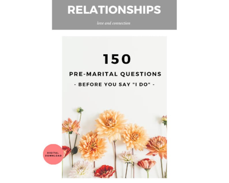 150 Premarital Questions to Ask Before You Get Married: for A Healthy ...