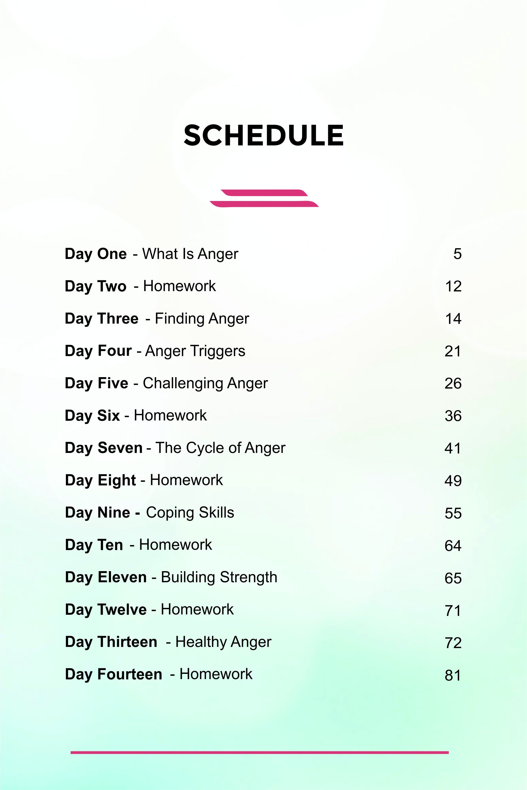 Anger Management Printable Workbook Adults: 14 Day Therapy Workbook ...