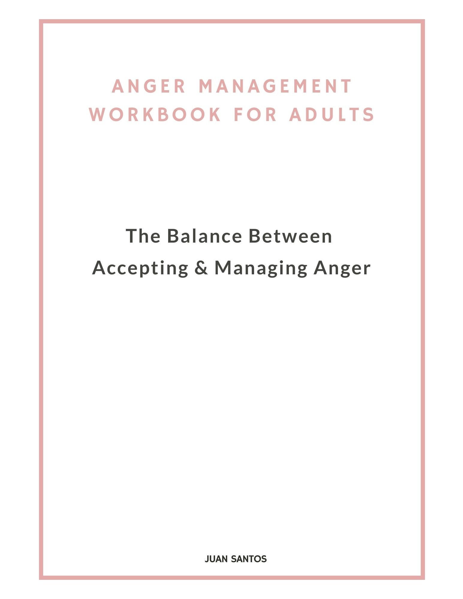 Anger Management Workbook For Adults: 14 Day Workbook | Etsy