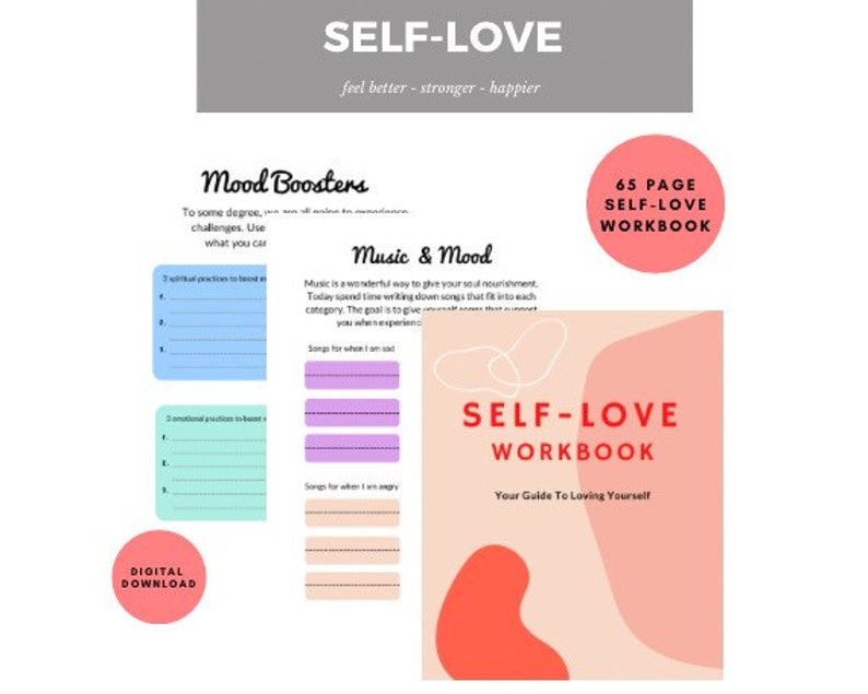 Adult Self Love and Self Care Workbook 65 Pages: Printable - Etsy