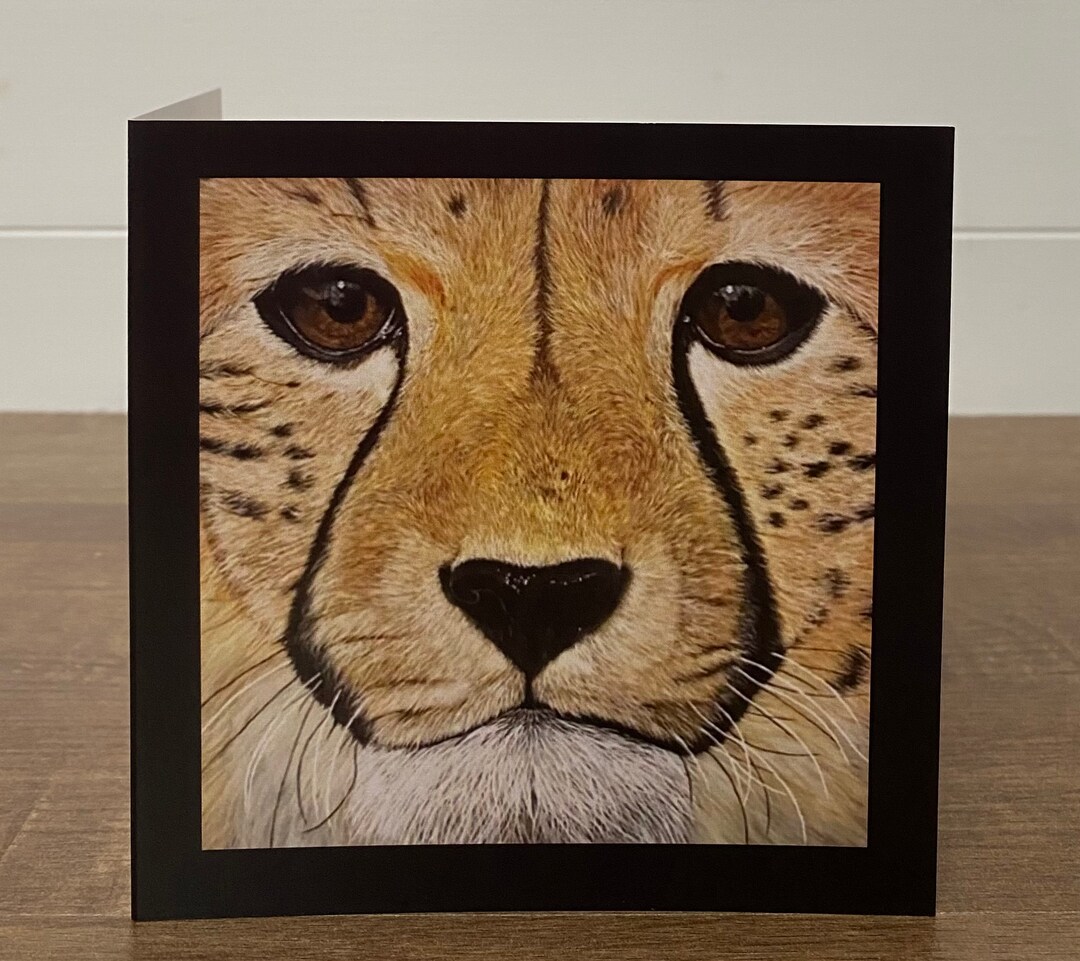 Cheetah Card /wildlife Card / African Animal Card / Greetings Card ...