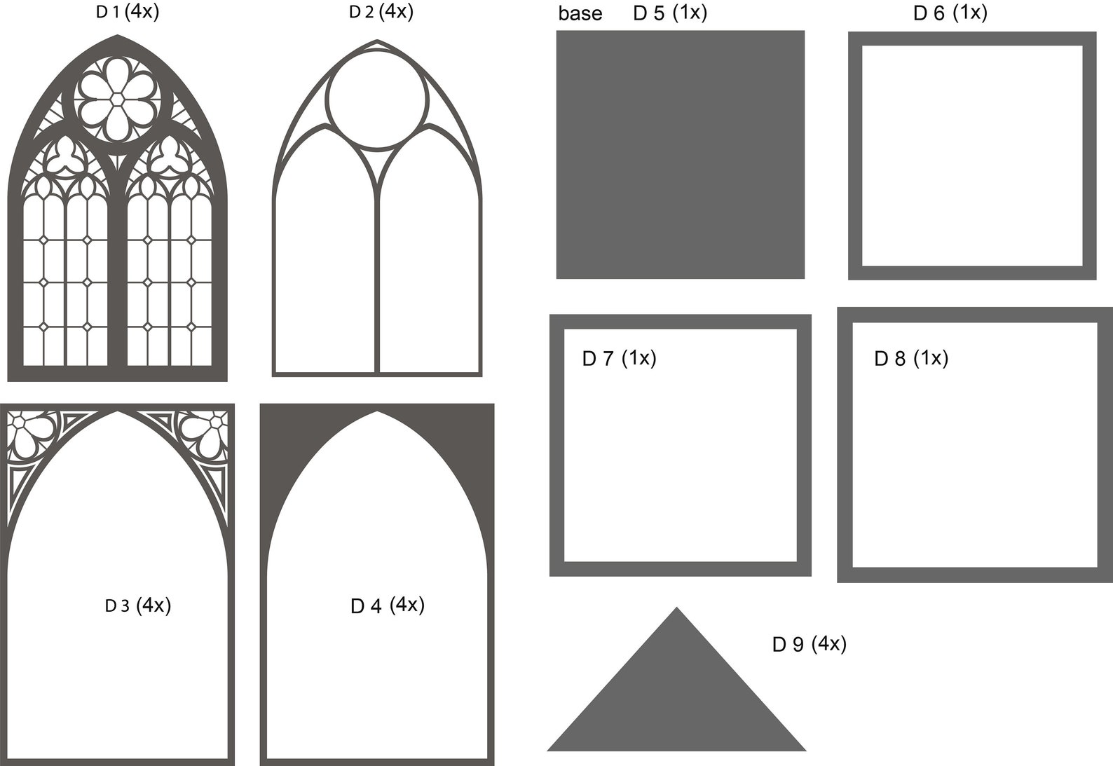 Gothic Window File for Cutting Machine. Cathedral Window Laser Cut ...