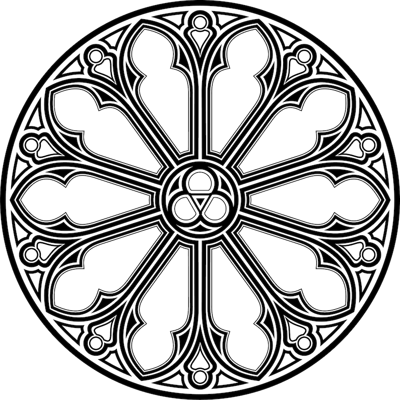 Gothic Window Set Templates. Cathedral Window Files. All Formats! Pdf ...