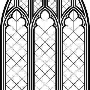 Gothic Window Set Templates. Cathedral Window Files. Stained Glass ...