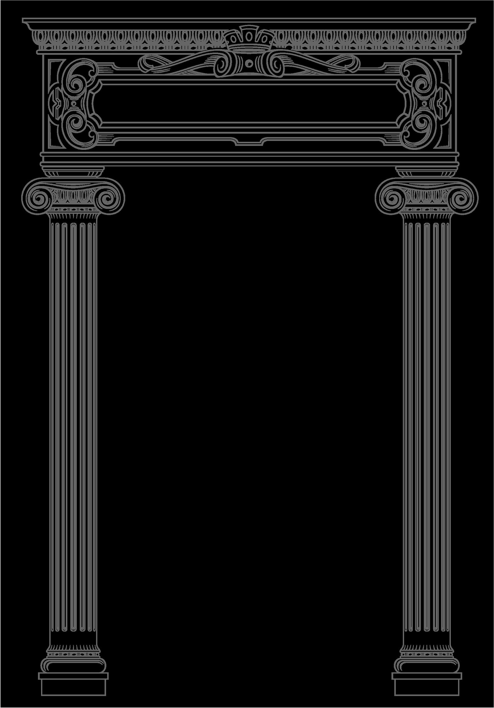 Classical Arch Set With Greek Ionic Columns Ionic Capital Eps, Svg, Pdf ...