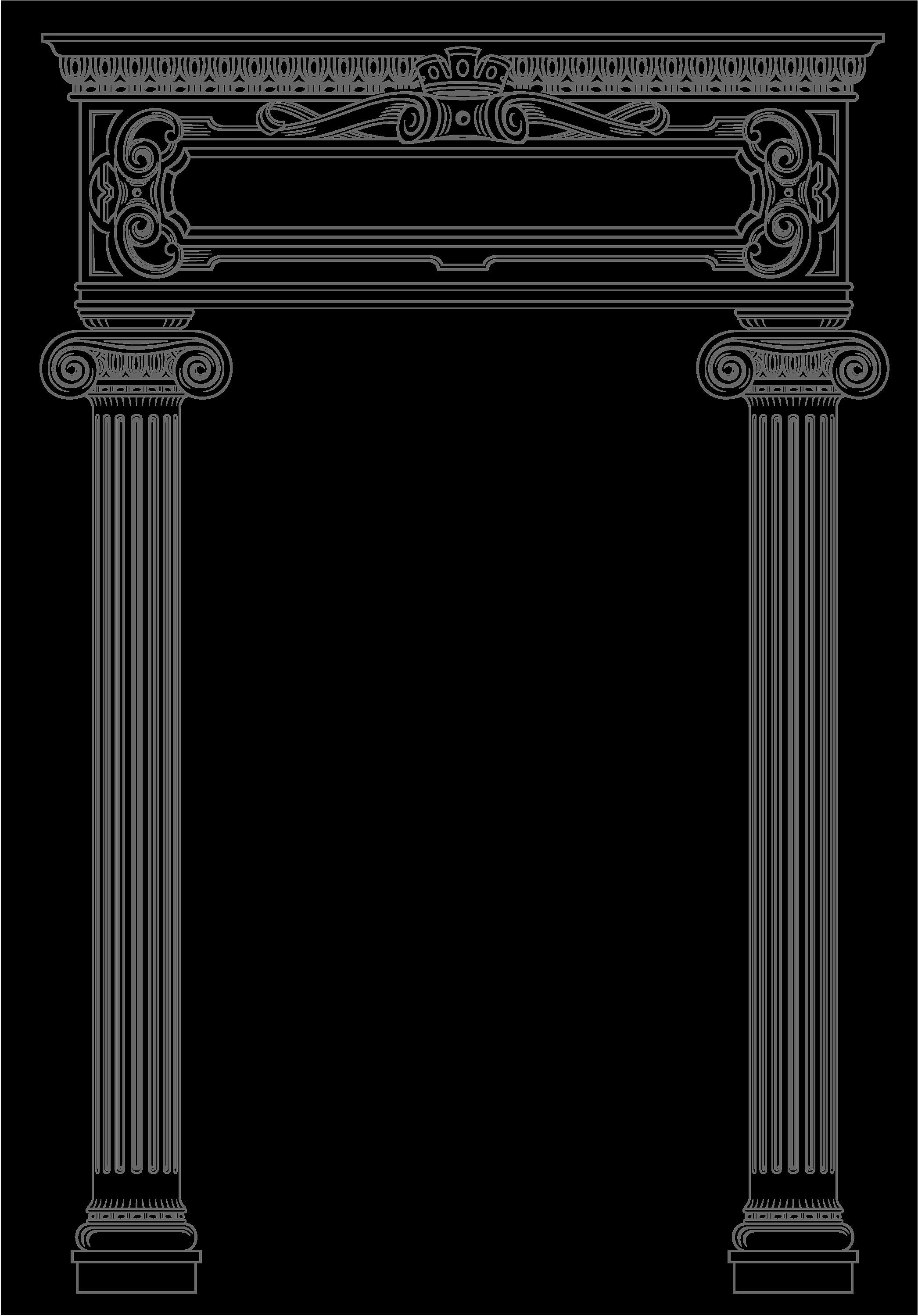 Classical Arch Set With Greek Ionic Columns Ionic Capital Eps, Svg, Pdf ...