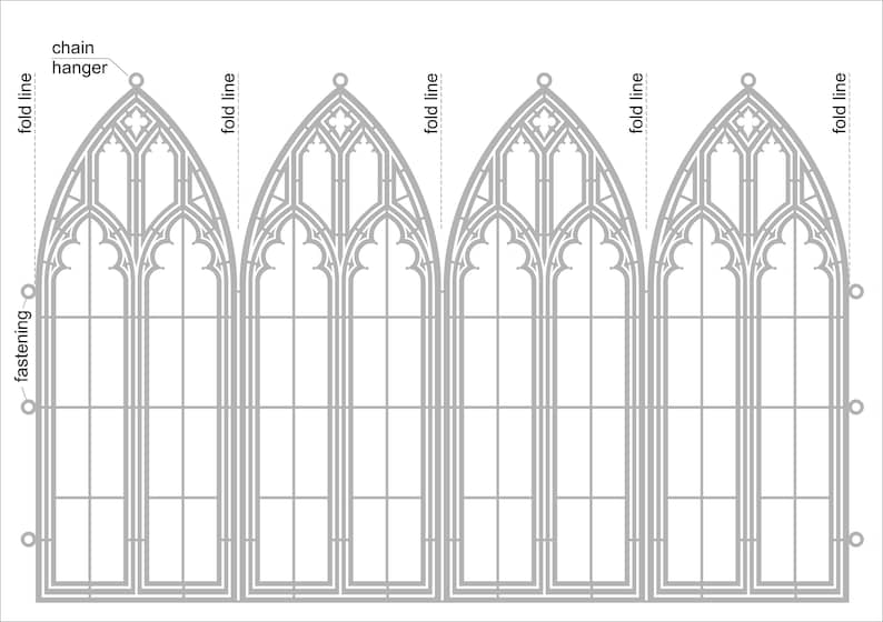 Gothic Lantern for Cutting Machine. Cathedral Window Laser Cut Files ...