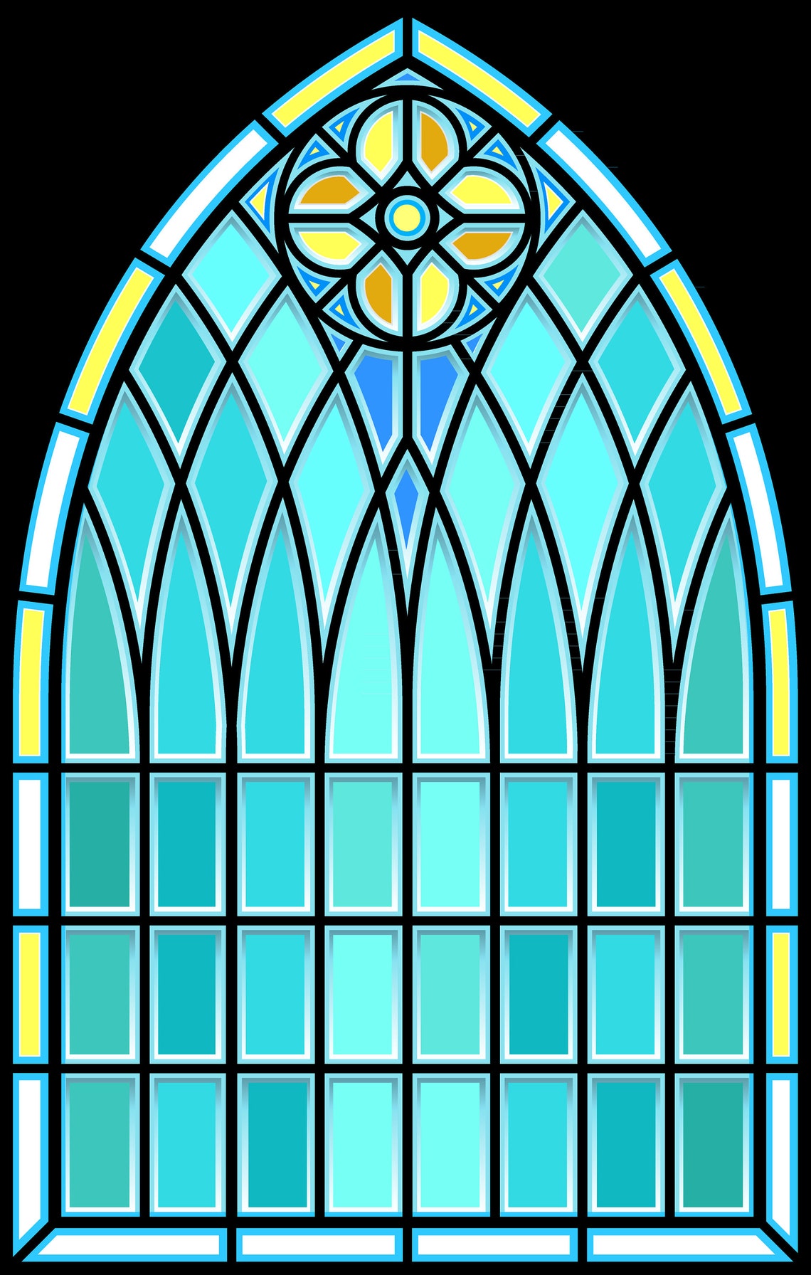 Classical Cathedral Gothic Window Set. Files. All Formats! Pdf, Png ...