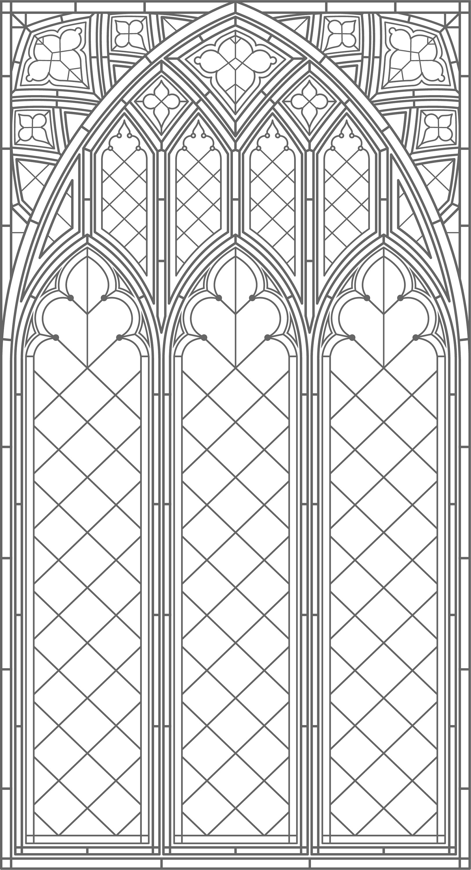 Gothic Old Window Set. Cathedral Window Architecture. Jpeg + SVG+EPS ...