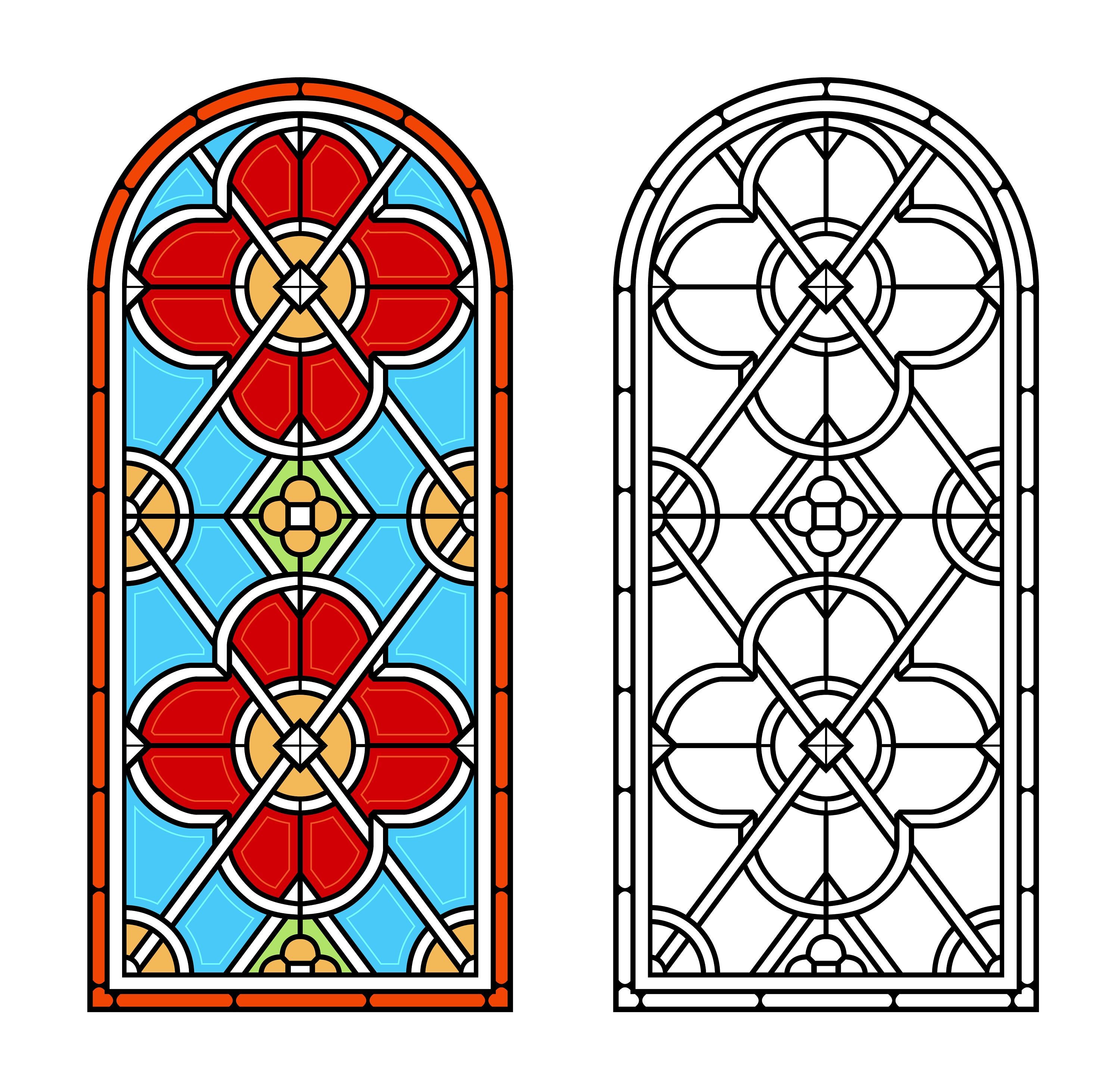 Classical Cathedral Gothic Window Set. Laser Cut Files. All Formats ...