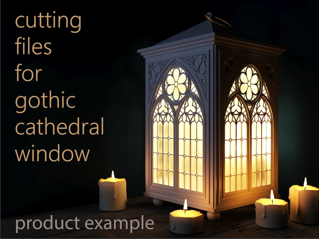 Gothic Window File for Cutting Machine. Cathedral Window Laser Cut ...