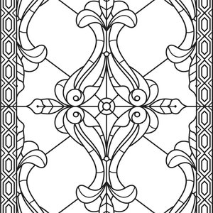 Blank for a Classic Stained-glass Window With Floral Ornaments. All ...