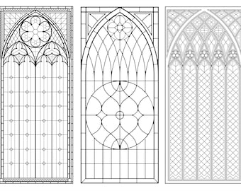Gothic Window Set Templates. Cathedral Window Files. All Formats! Pdf ...