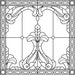 Blank for a Classic Stained-glass Window With Floral Ornaments. All ...