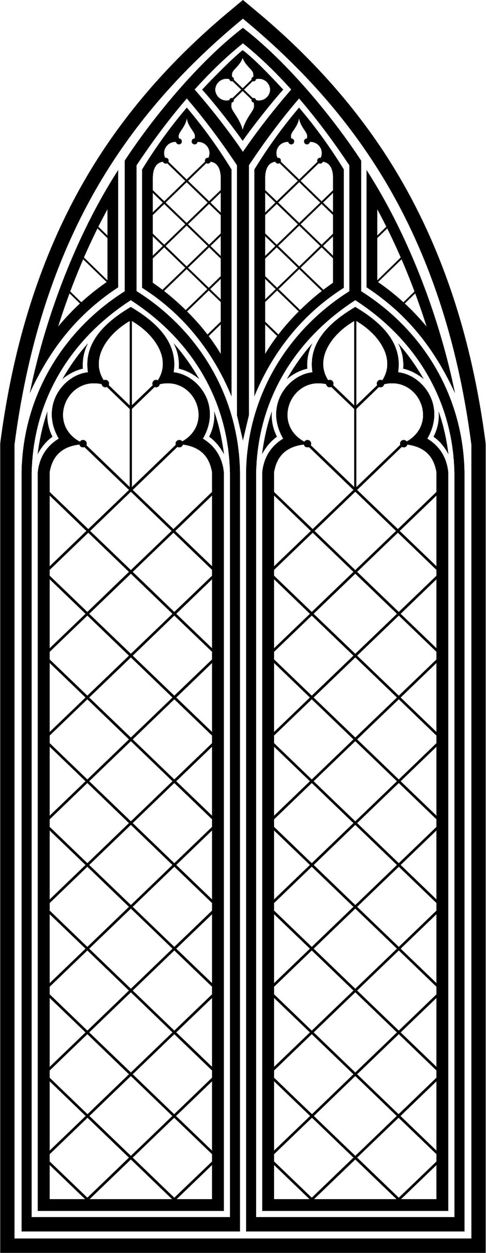 Gothic Window Set Templates. Cathedral Window Files. All Formats! Pdf ...