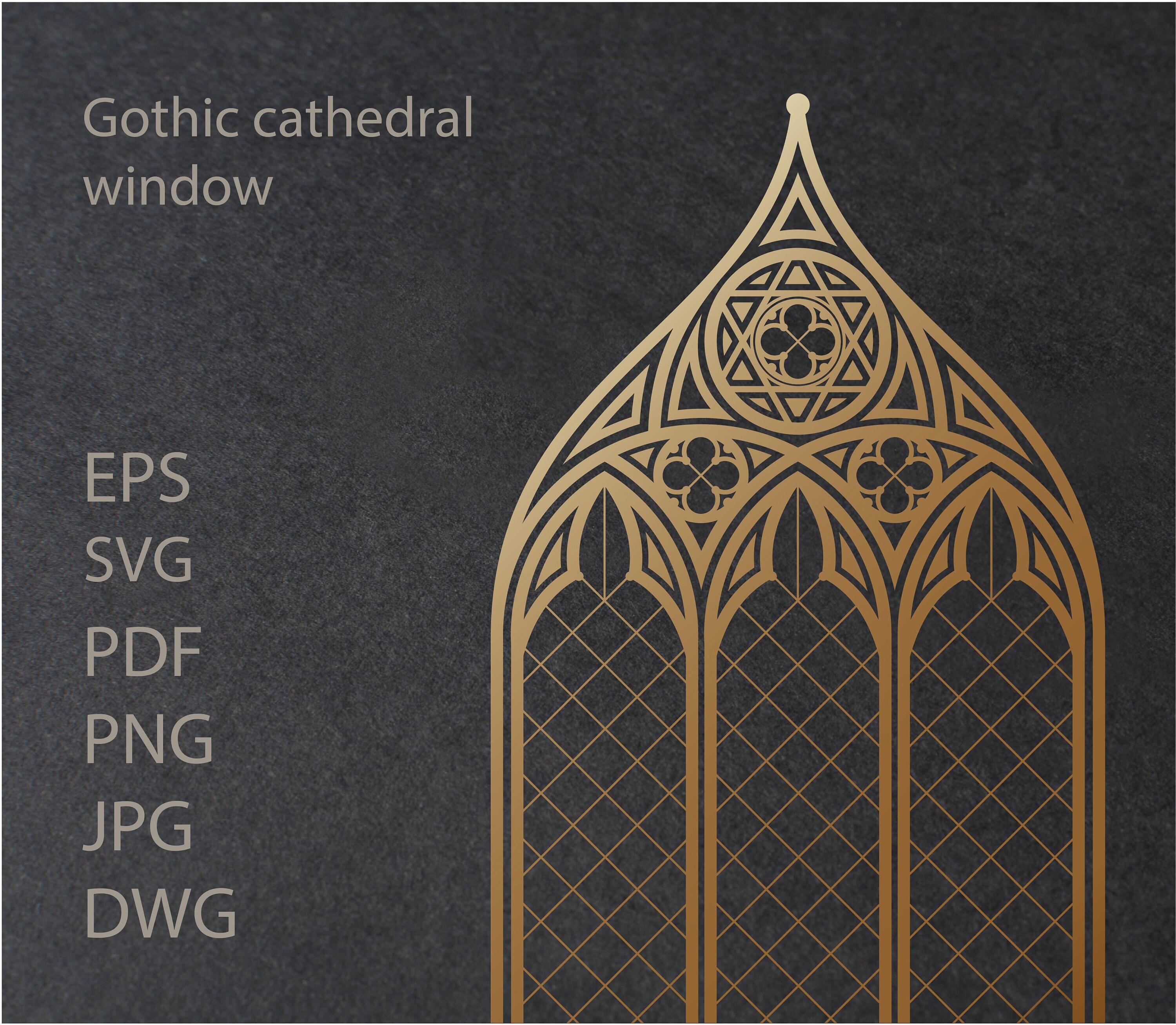 Gothic Window Set Templates. Cathedral Window Files. All Formats! Pdf ...