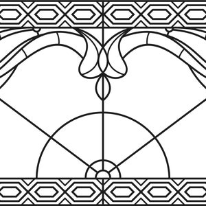 Blank for a Classic Stained-glass Window With Floral Ornaments. All ...