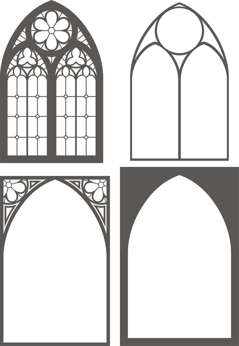 Gothic Window File for Cutting Machine. Cathedral Window Laser - Etsy