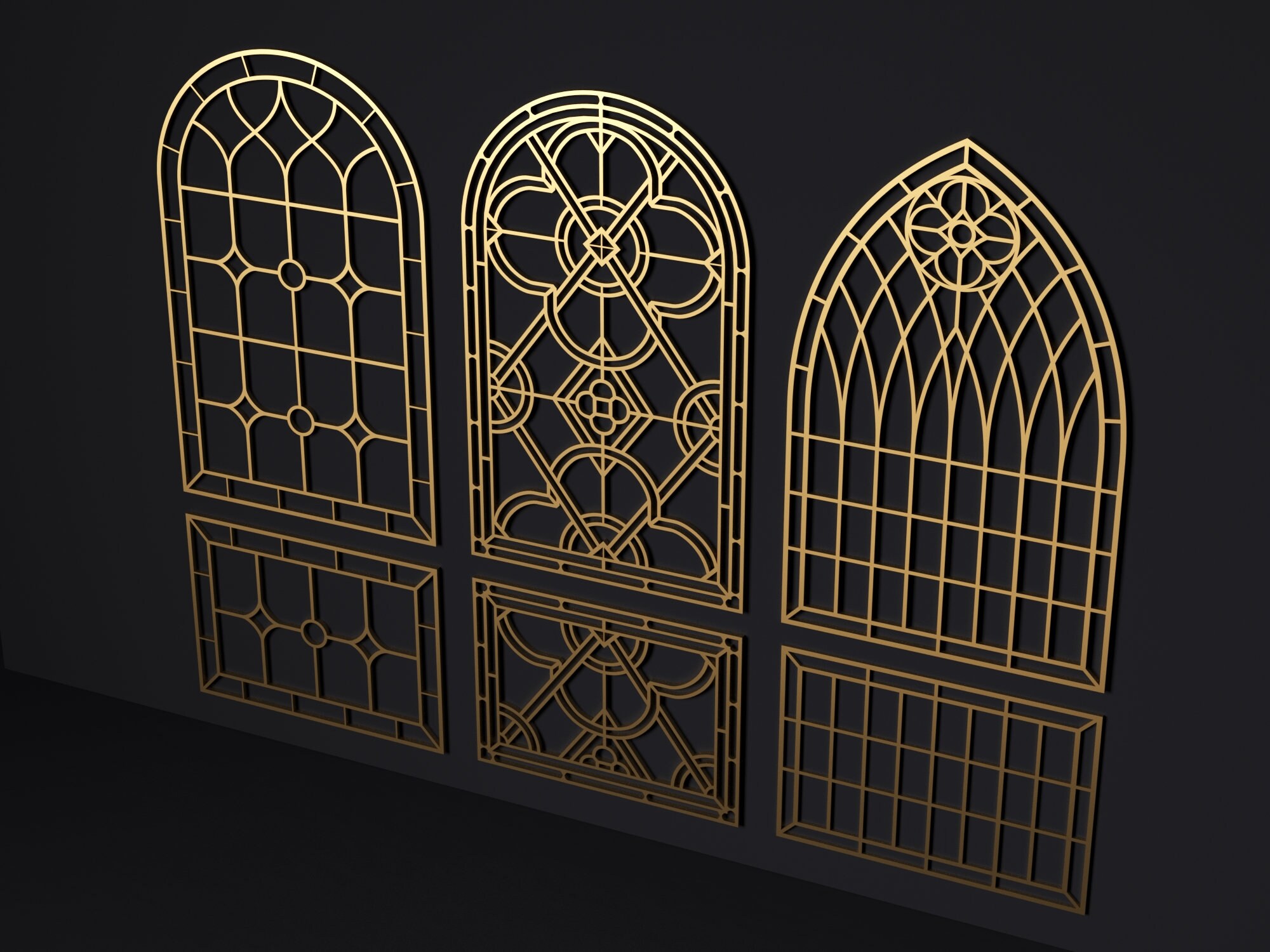 Classical Cathedral Gothic Window Set. Files. All Formats Pdf, Png, Eps ...