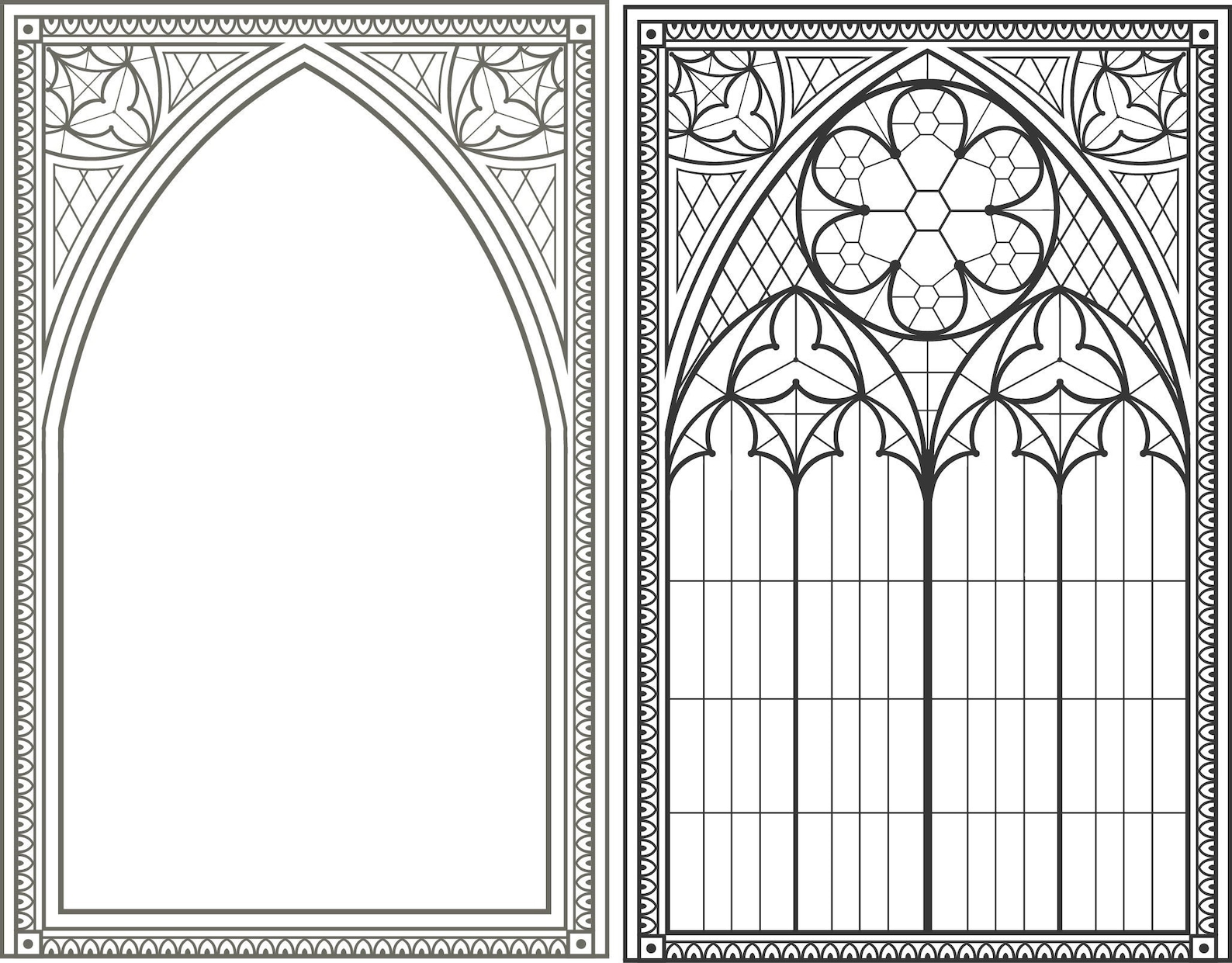 Gothic Old Window. Cathedral Window Architecture. Building and Facades ...