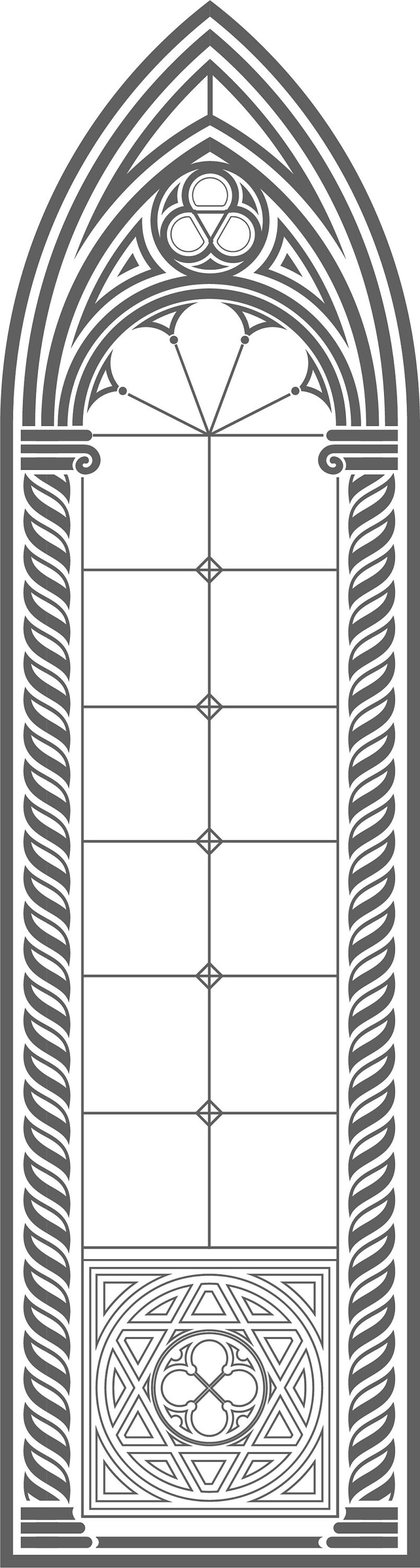 Gothic Window Set Templates. Cathedral Window Files. All Formats! Pdf ...