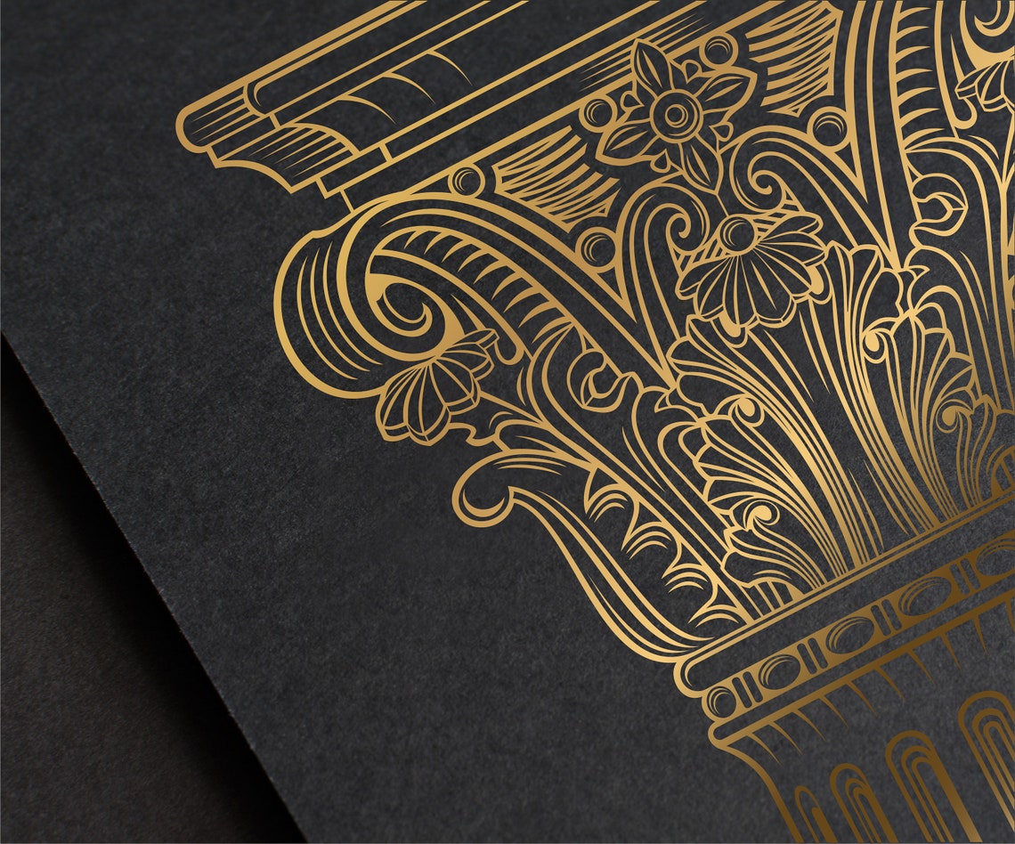 Set 8 !!! Classic Column Elements , Corinthian Ionic Capital Eps, Svg ...