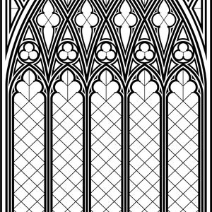 Gothic Window Set Templates. Cathedral Window Files. All Formats! Pdf ...