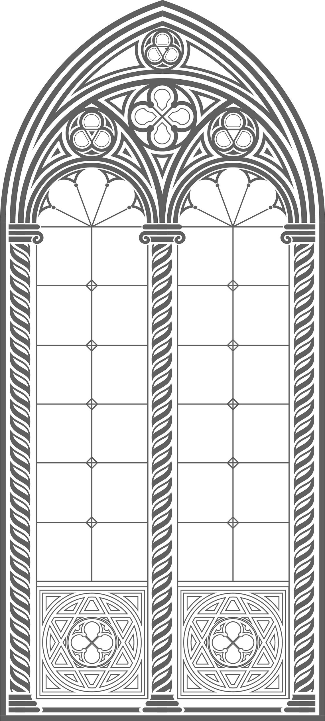 Gothic Window Set Templates. Cathedral Window Files. All Formats! Pdf ...