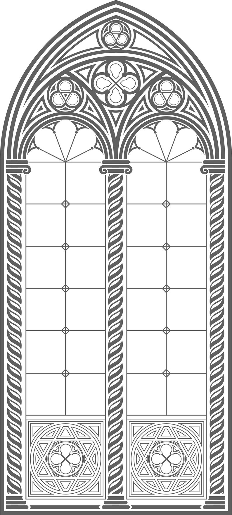 Gothic Window Set Templates. Cathedral Window Files. All Formats! Pdf ...