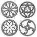 Set of Cathedral Round Gothic Windows. Cathedral Window Files. All ...