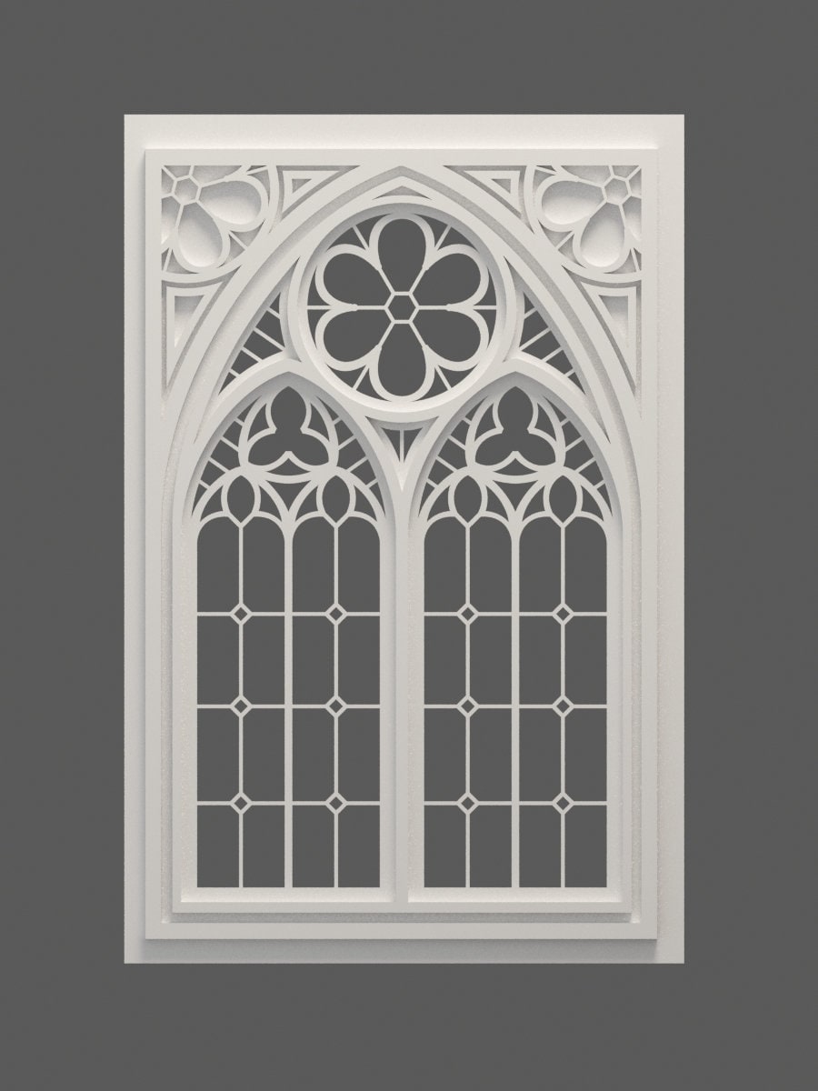 Gothic Window File for Cutting Machine. Cathedral Window Laser Cut ...