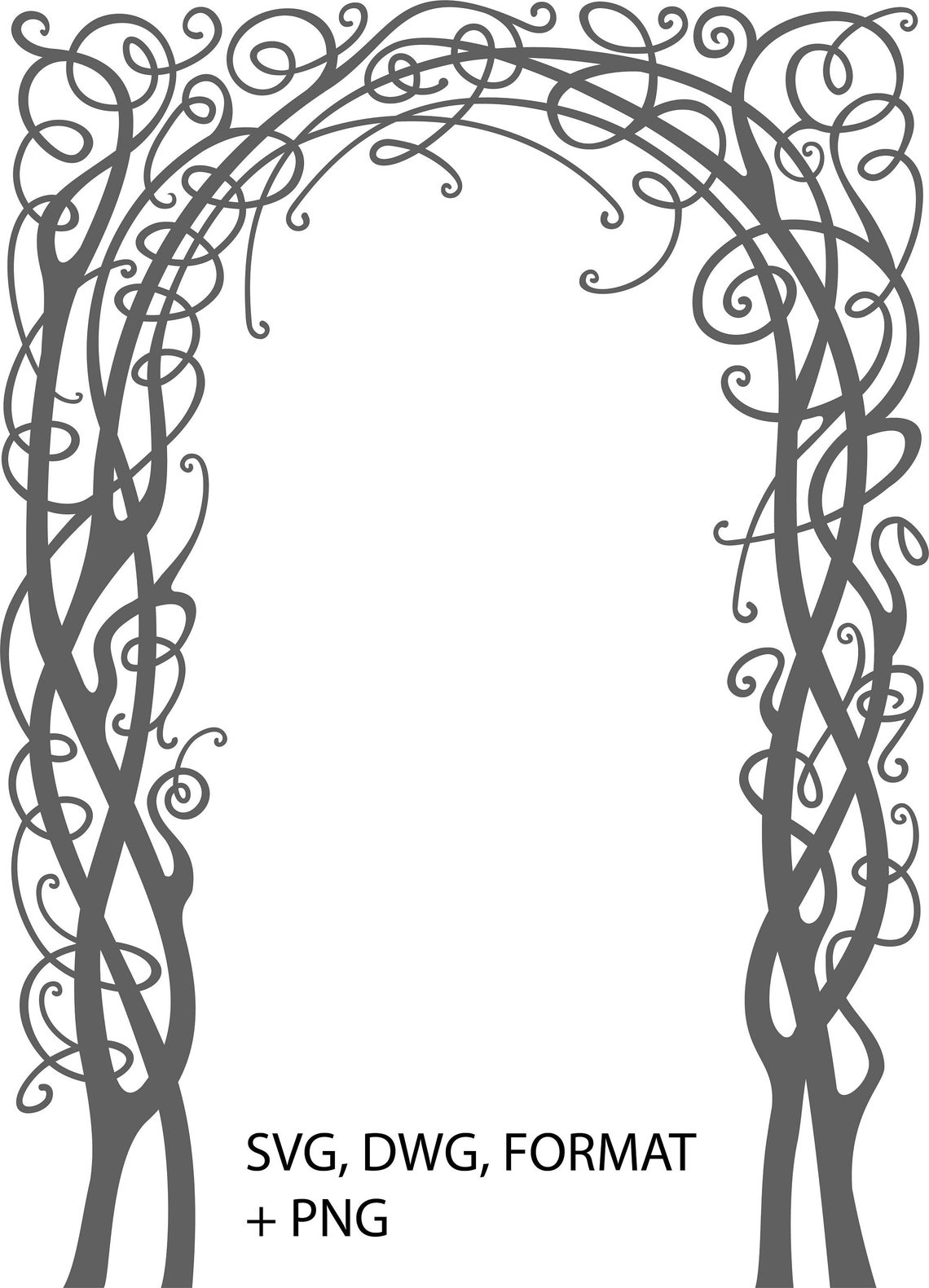 Vine Arch Digital Files for Laser Cutting. Arch Window, Png, Svg, Eps ...