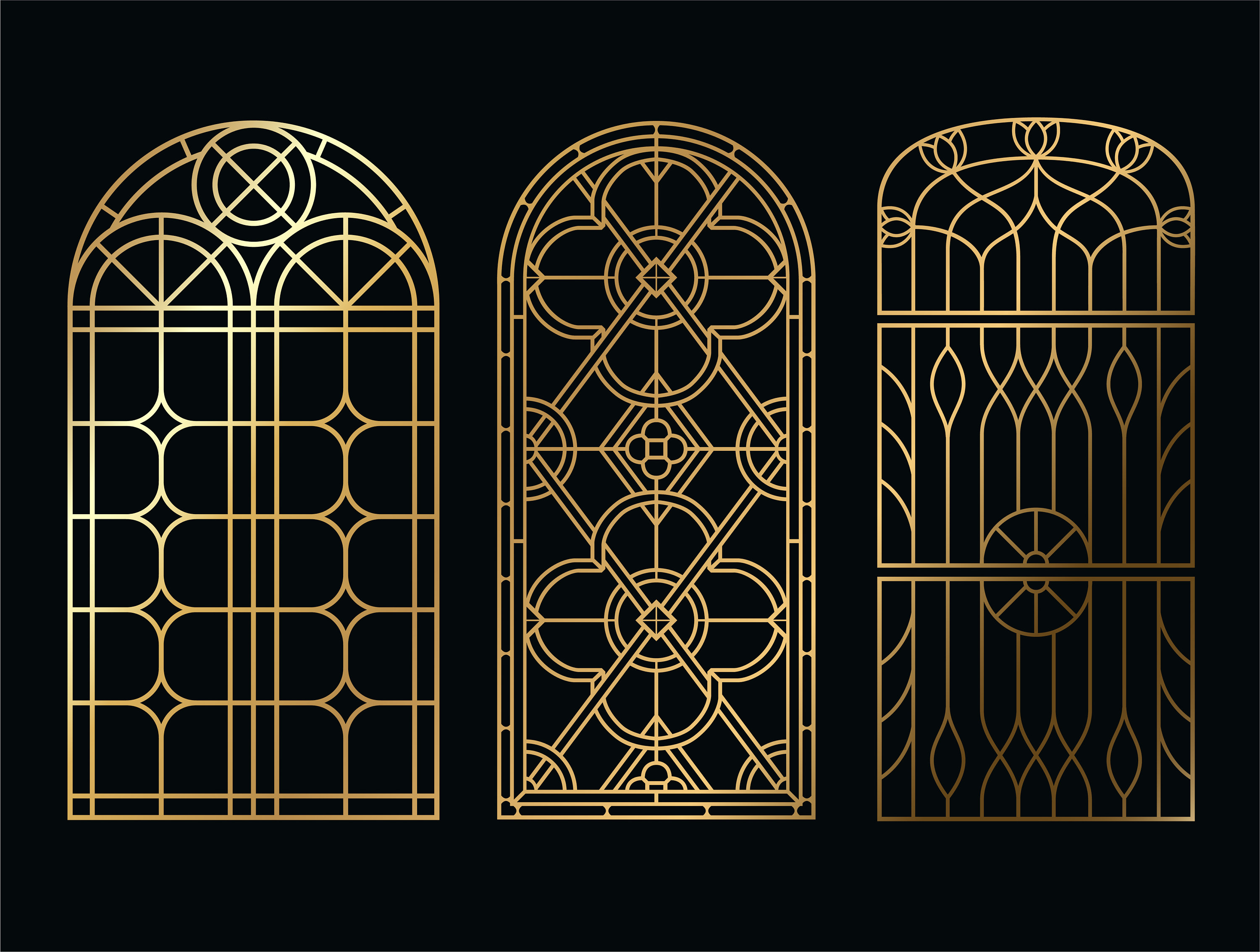 Classical Cathedral Gothic Window Set. Laser Cut Files. All Formats ...
