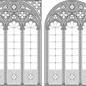 Gothic Window Set Templates. Cathedral Window Files. All Formats! Pdf ...