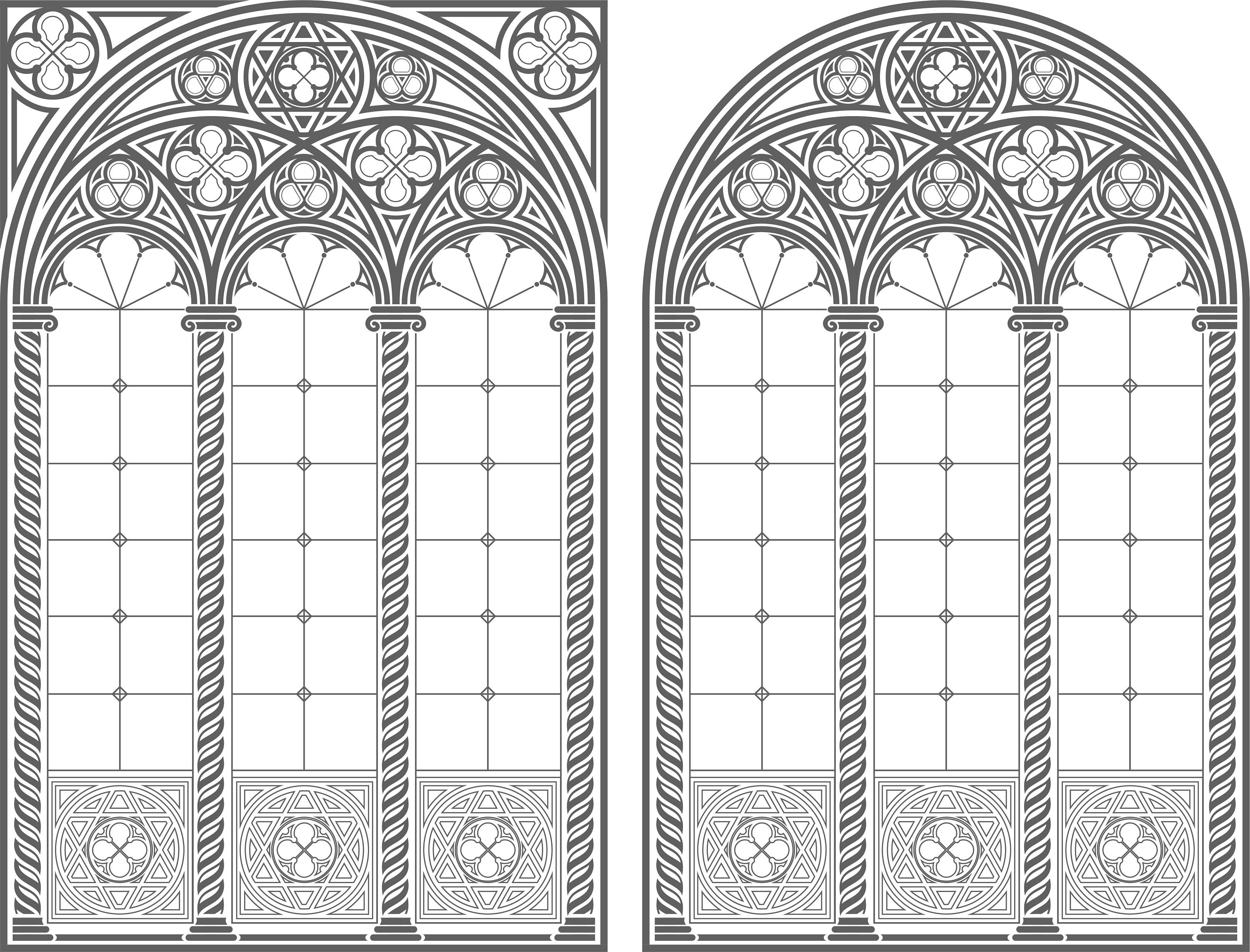 Gothic Window Set Templates. Cathedral Window Files. All Formats! Pdf ...