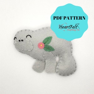 Manatee PDF Pattern, Template, Tutorial: Make It Yourself * Sewing ...