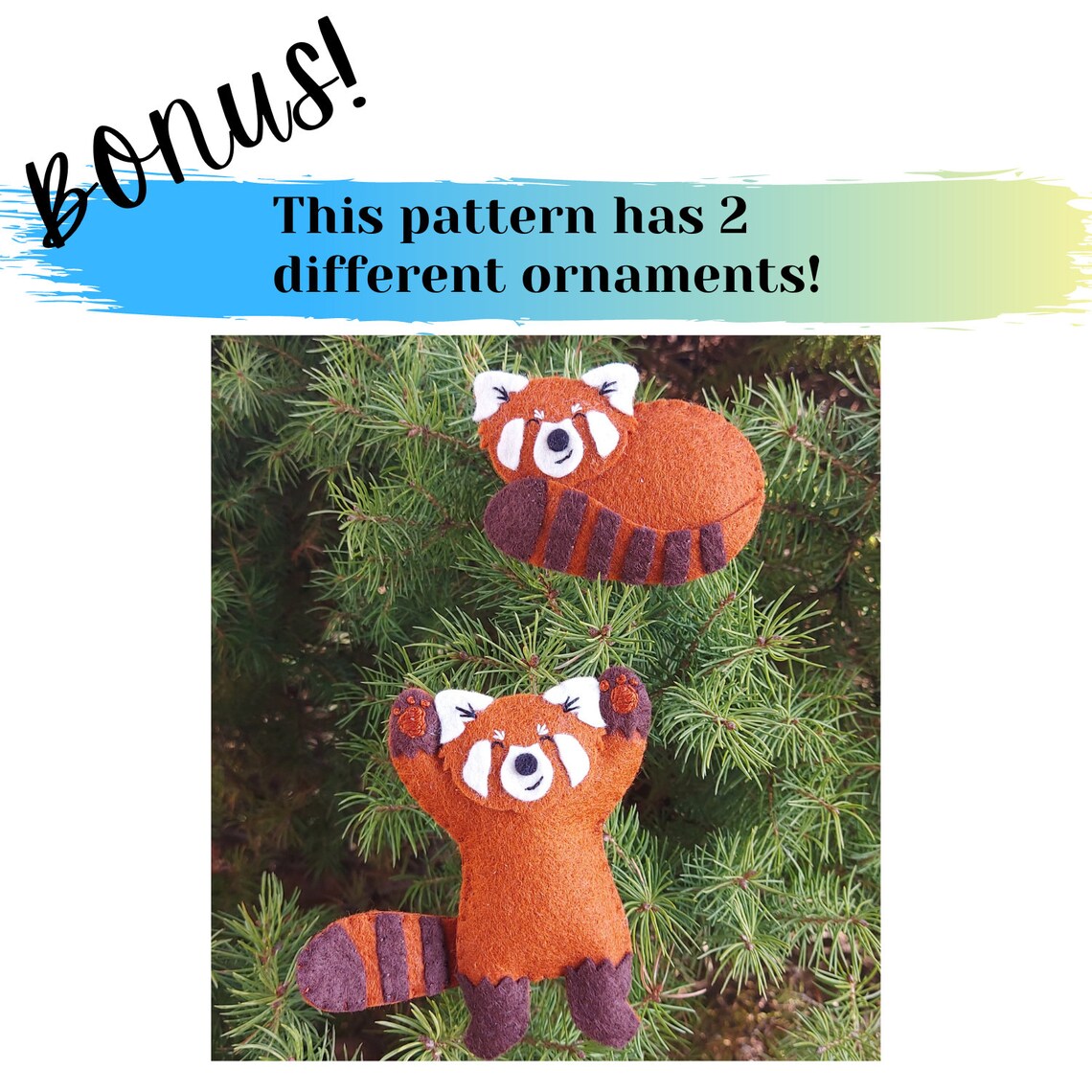 Red Panda PDF Pattern, Template, Tutorial: Make It Yourself * Sewing ...