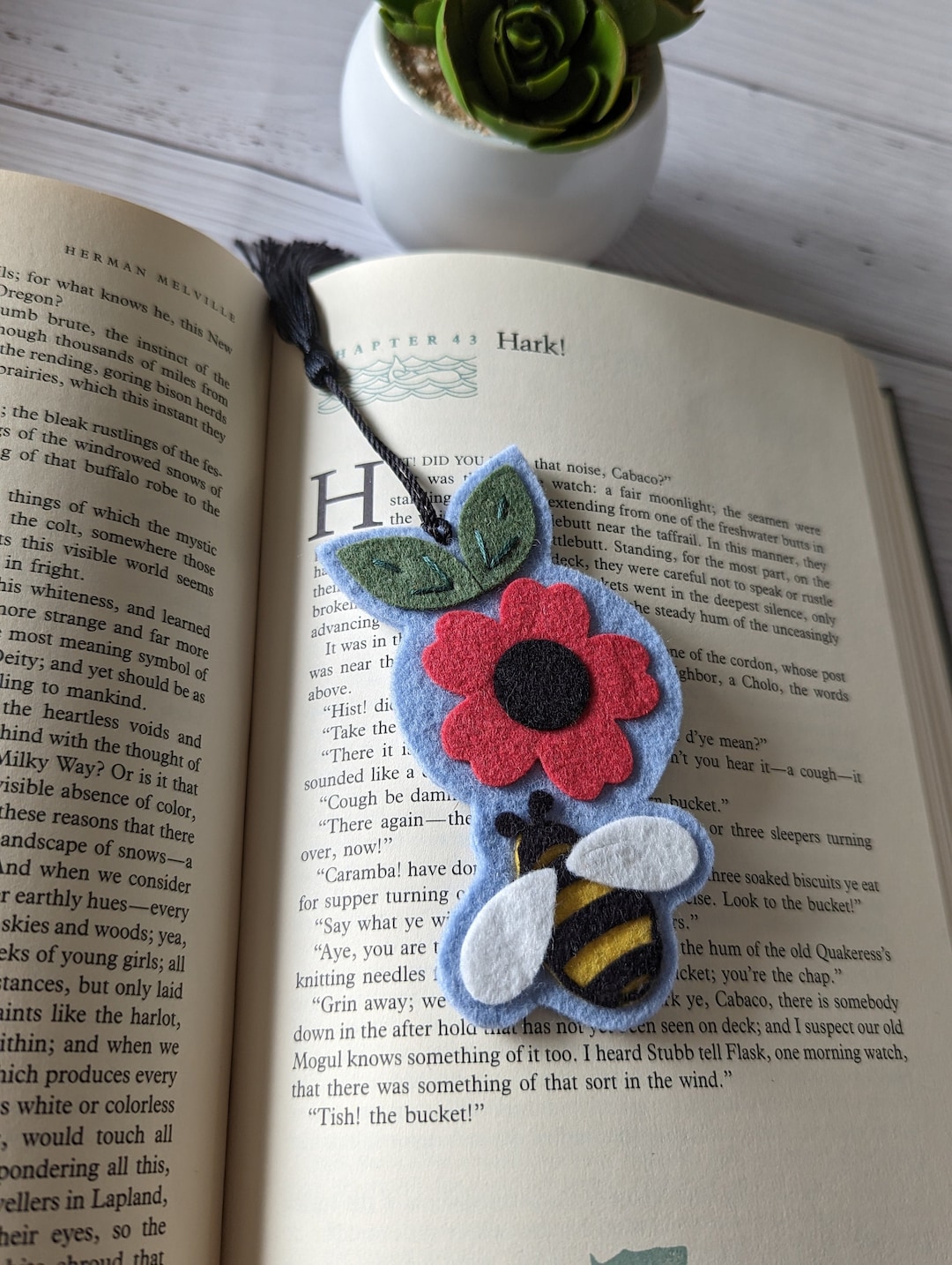 Bee Bookmark for Bible Journaling, Journal, Scrapbook, Planner - Felt ...