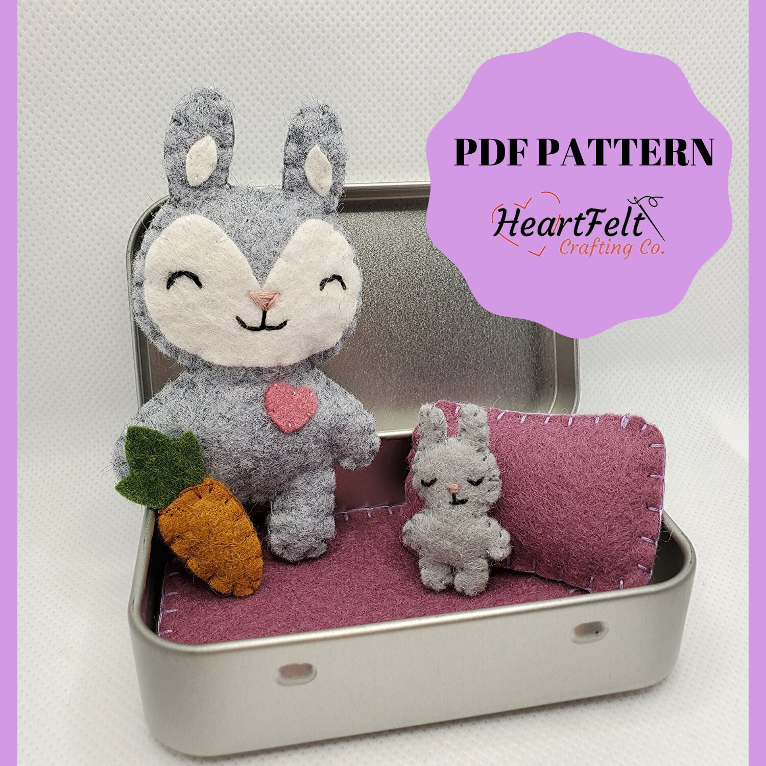 Sleepy Bunny Set PDF Sewing Pattern Easter Template Quiet - Etsy Canada