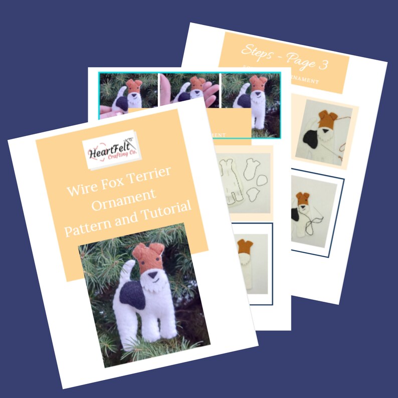Wire Fox Terrier PDF Pattern, Sewing Template, Tutorial: Welsh Airedale ...
