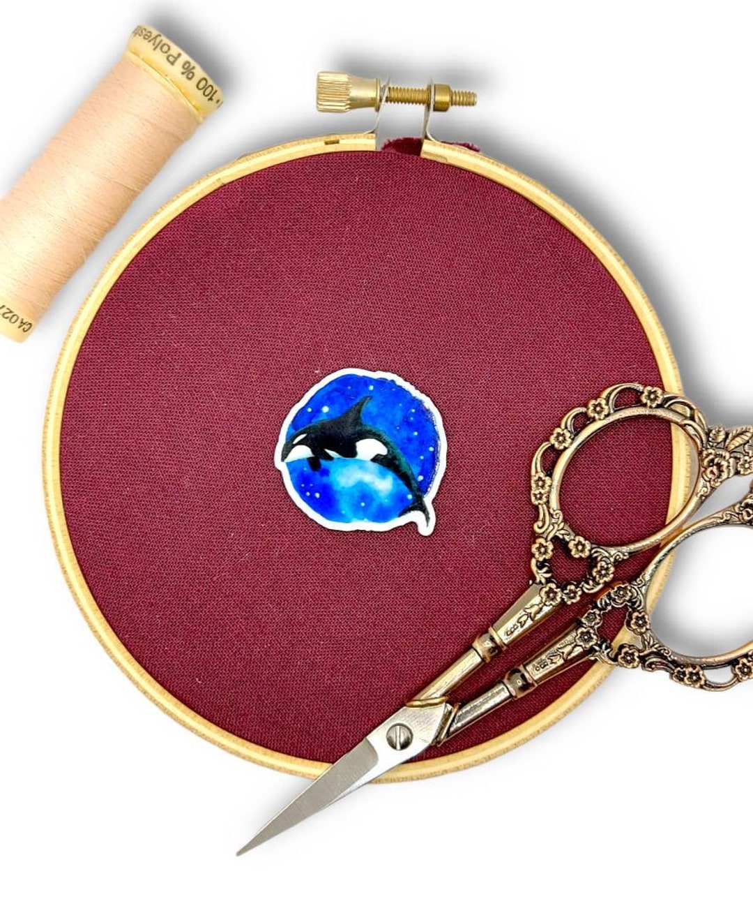 Orca Needle Minder, Magnet, Pin: Orca in the Ocean, Blue Moon, Killer ...