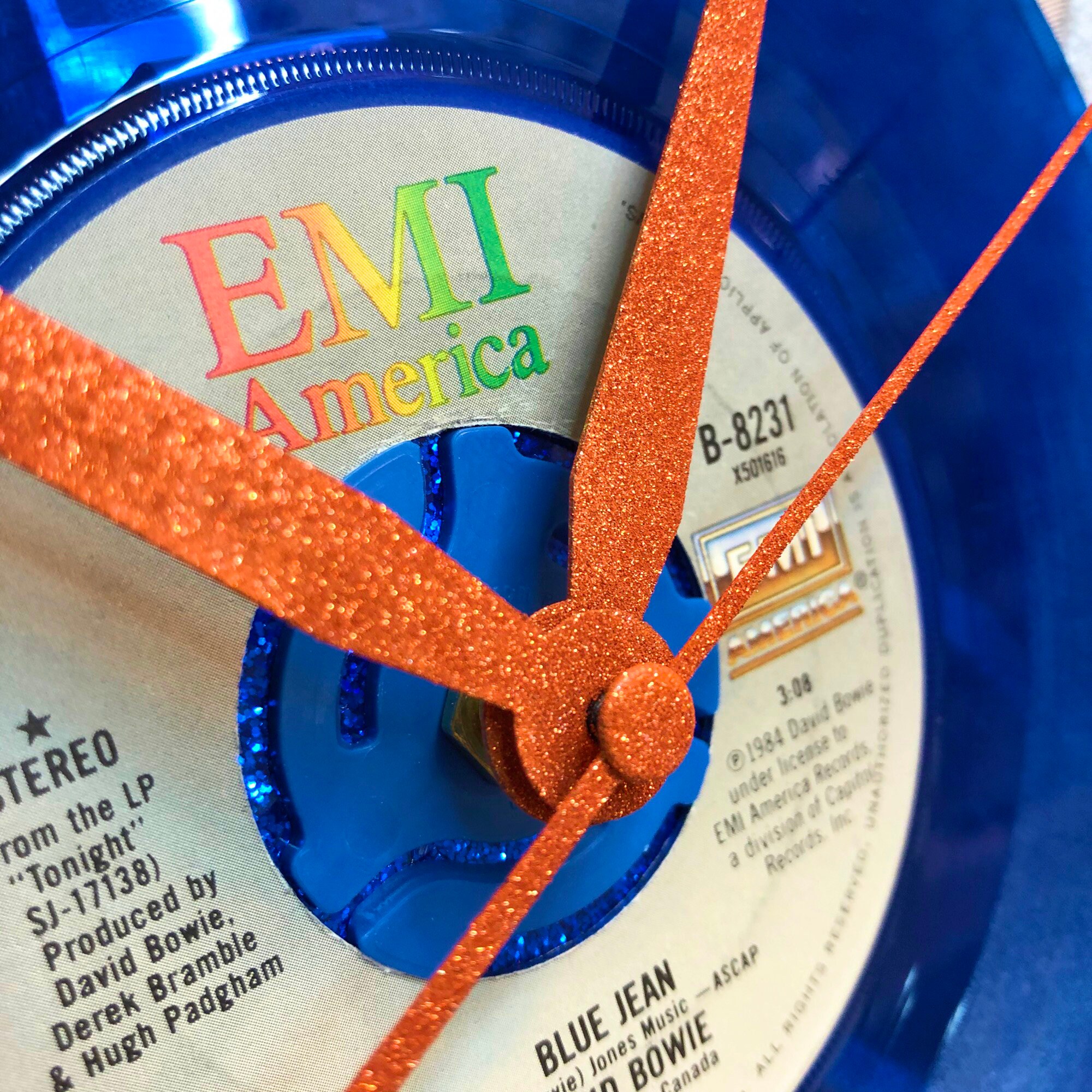 David Bowie Record Clock : Vintage 1984 "blue Jean" Single on Blue 7 ...